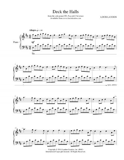 Deck The Halls - Peaceful Christmas - Solo Piano